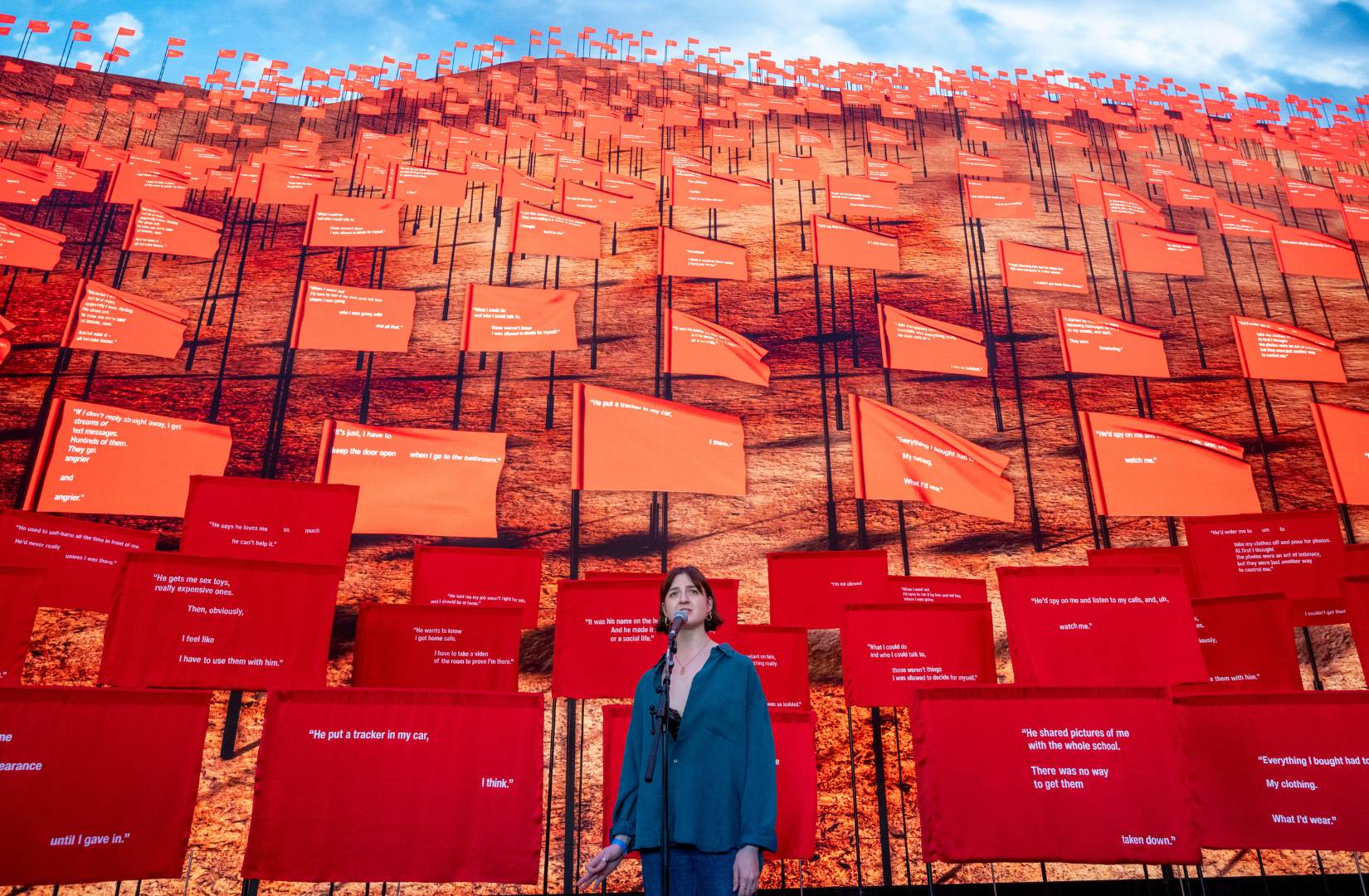 Caitlin O’Ryan performs poem for Refuge’s No Red Flag is Too Small ...
