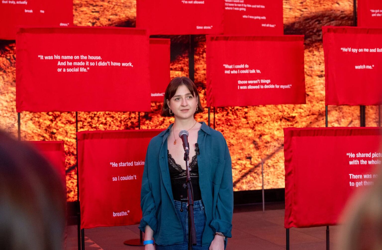Caitlin O’Ryan performs poem for Refuge’s No Red Flag is Too Small ...